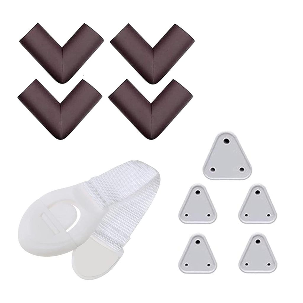 Safe O Kid 4 Nylon Locks, 16 U-Shaped Large Corner and 5 Electric Plugs
