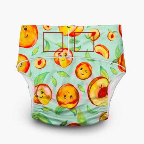 A Toddler Thing Newborn Diaper - Peach on the bum
